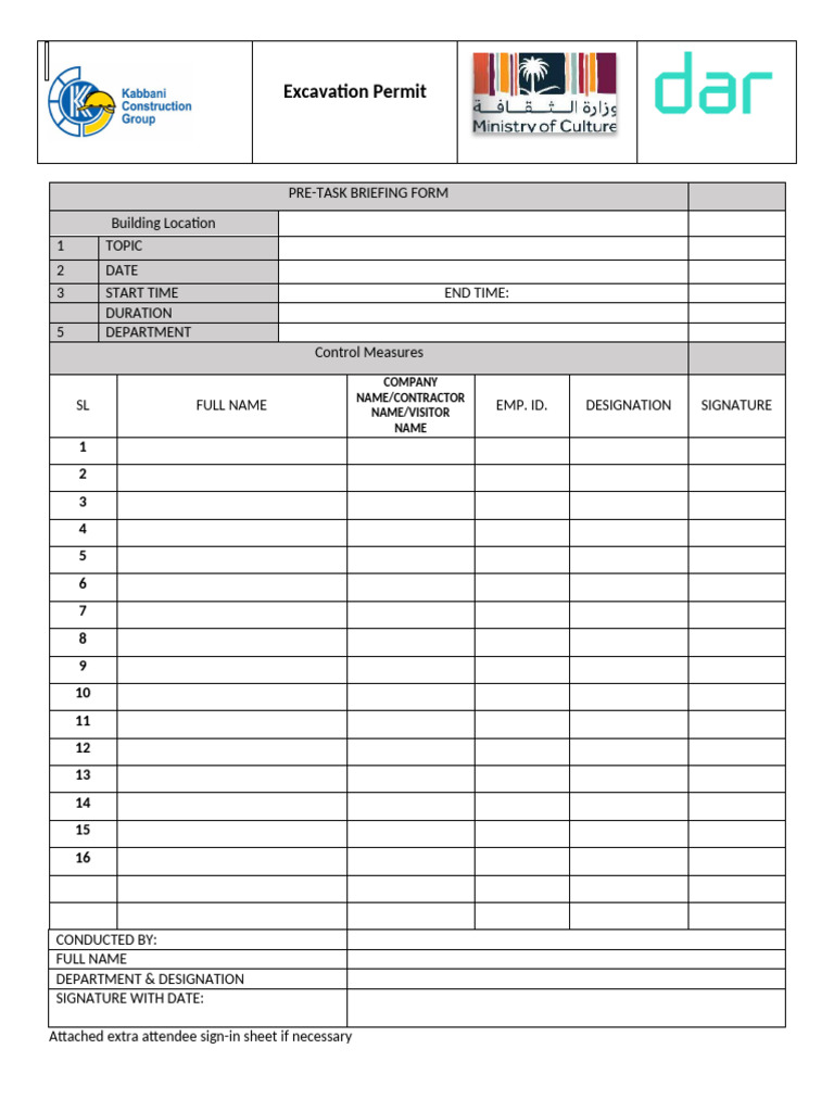 Form 0040 Excavation Permit | PDF