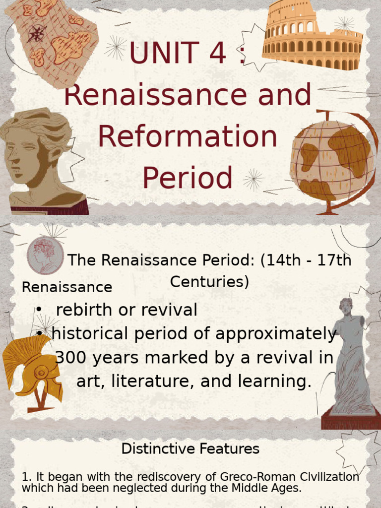 Renaissance and Reformation Period | PDF | Catholic Church | Renaissance