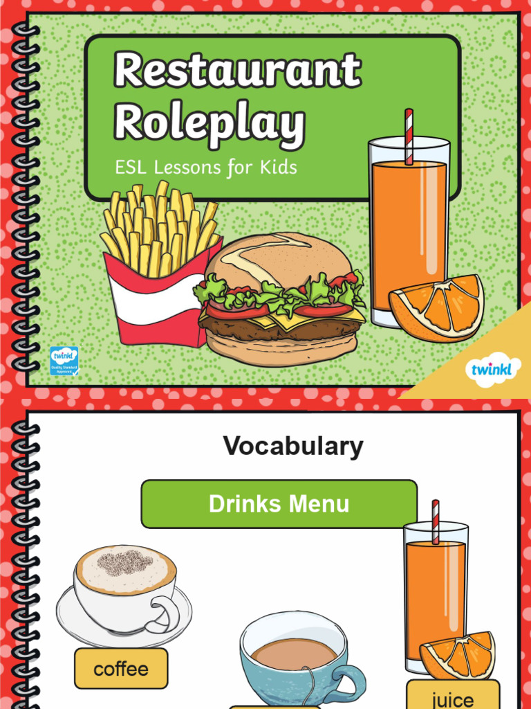 Restraunt Role Play Would Like | PDF | Desserts | Drink