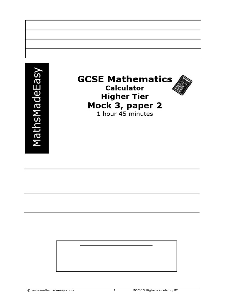 IGCSE Extended Maths Practice Paper | PDF | Area | Mathematics