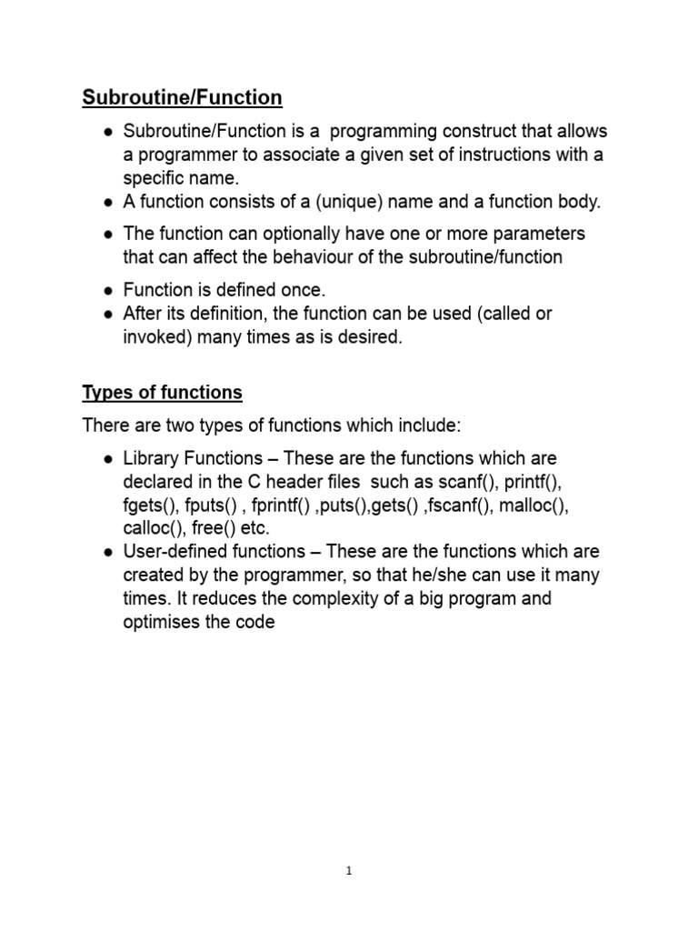 6.ICP - Subroutines - Functions | PDF | Parameter (Computer Programming) | Systems Engineering