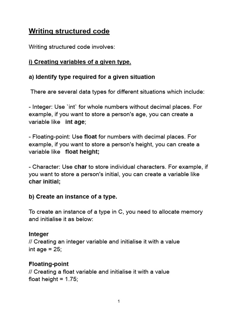 4.ICP - Writing Structured Code | PDF | Parameter (Computer Programming ...