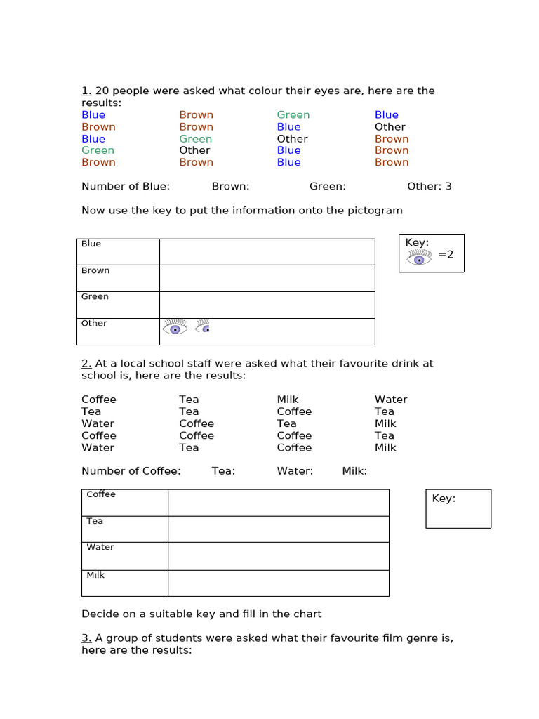 Eye Color and Drink Preferences Survey | PDF