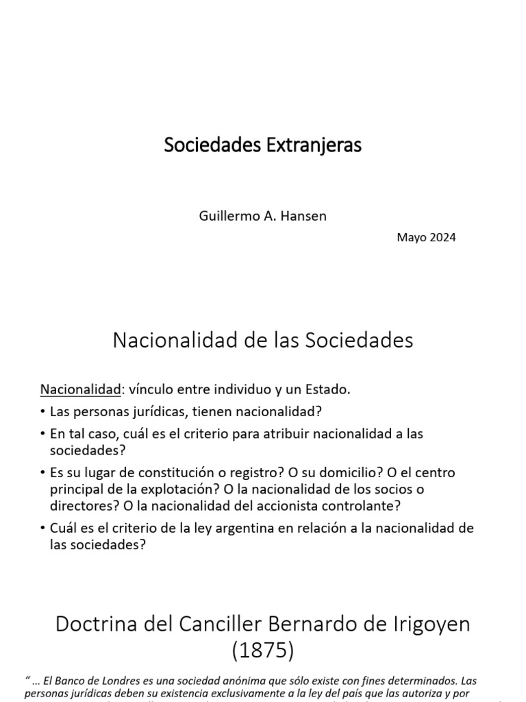 15.1 Sociedades Extranjeras - Mayo 2024 | PDF | Nacionalidad ...