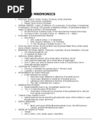 List of Mnemonics For Upper Limbs-1 | PDF | Thumb | Soft Tissue