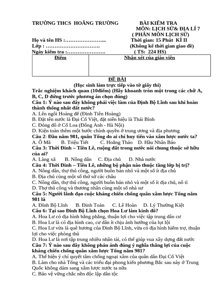 BKT Su 7 15 Phut Nh2425 | PDF