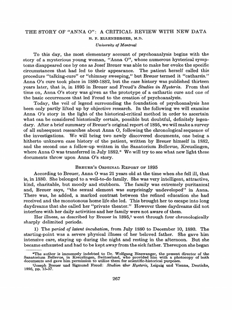 J History Behavioral Science - July 1972 - Ellenberger - The Story of ...