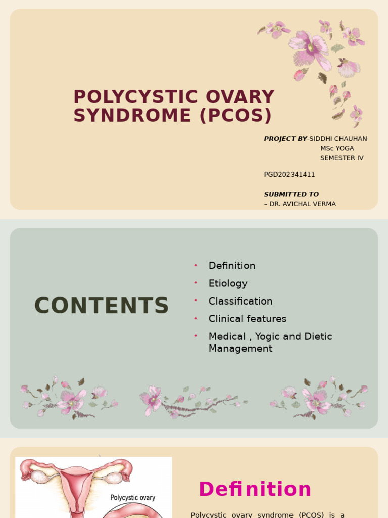 POLYCYSTIC OVARY SYNDROME (PCOS) PPT | PDF | Polycystic Ovary Syndrome | Human Reproduction