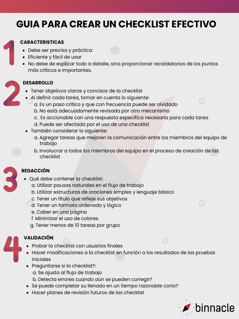 Guia para Crear Un Checklist Efectivo | PDF