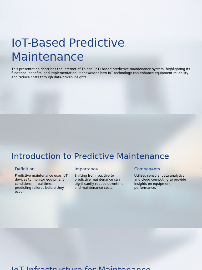 IoT-Based Predictive Maintenance | PDF | Internet Of Things | Information Technology