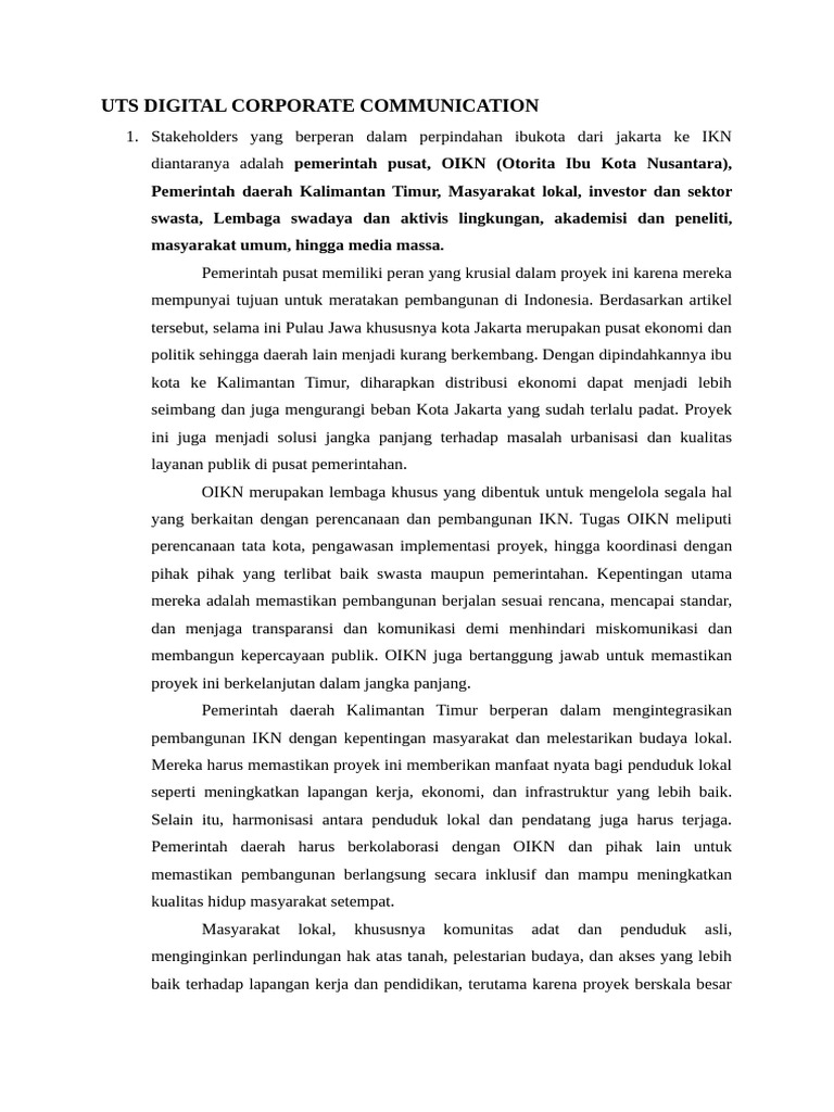 Uts Digital Corporate Communication | PDF