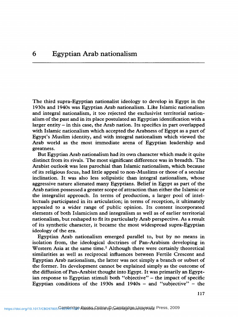 Egyptian Arab Nationalism | PDF | Arab Nationalism | Arabs