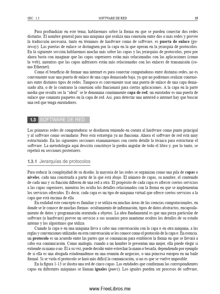 Redes de Comp SOFTWARE de RED Tanenbaum | PDF | Modelo osi | Red de ...