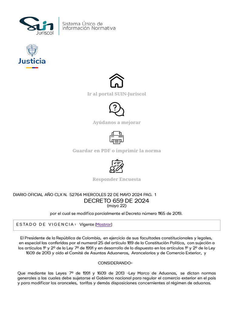 Decreto 659 de 2024 | PDF