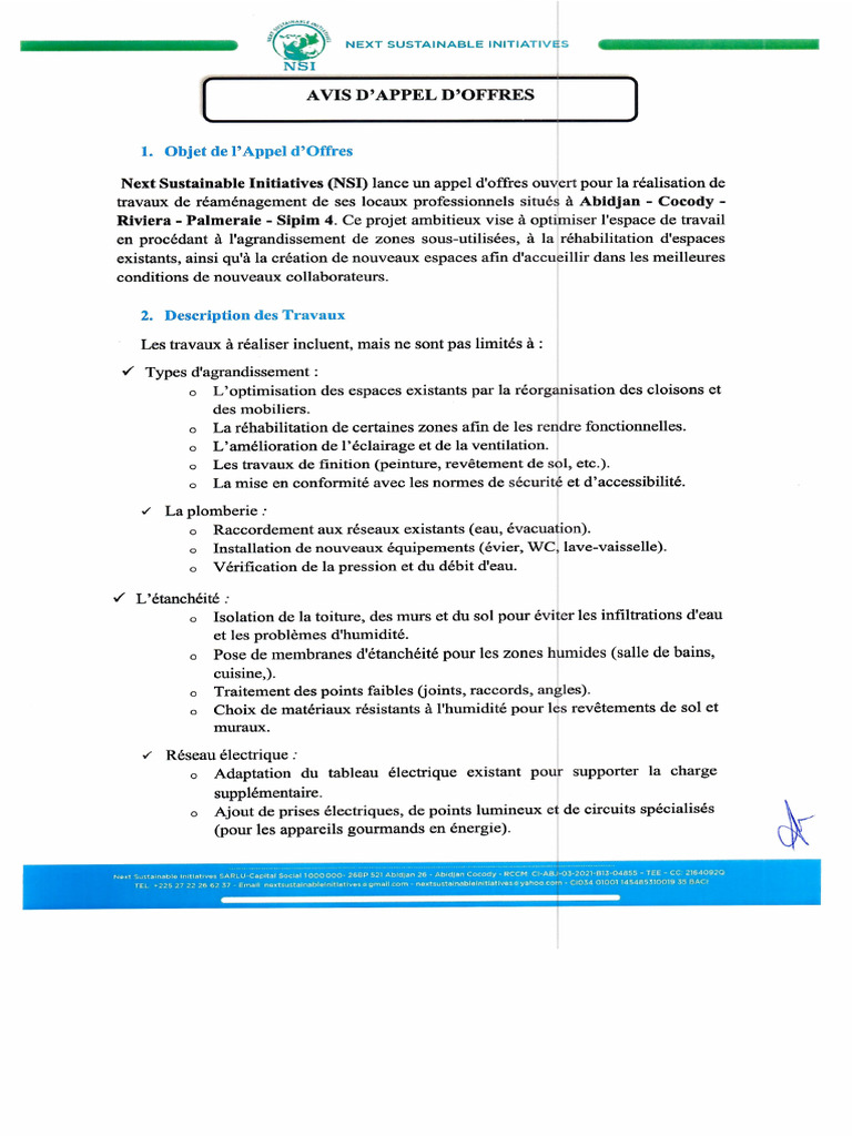 1265 Avis d Appel d Offres | PDF