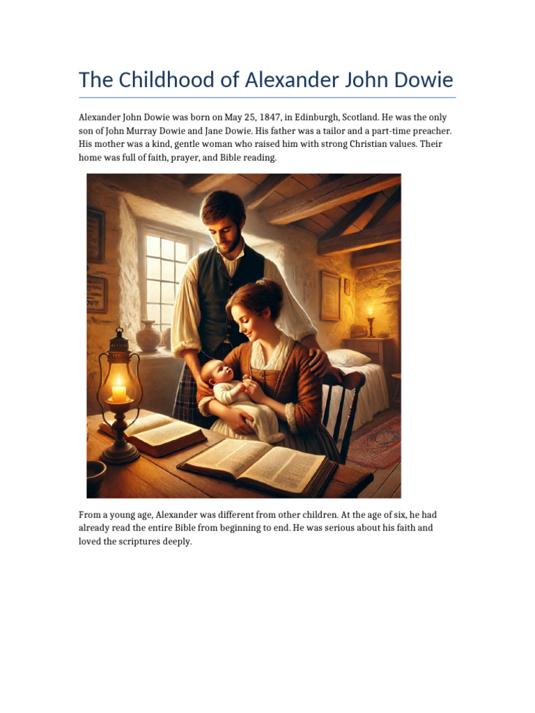 Alexander John Dowie Childhood | PDF