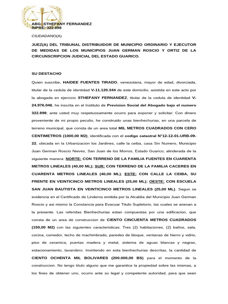 Titulo Supletorio-Haide-Otra Casa | PDF