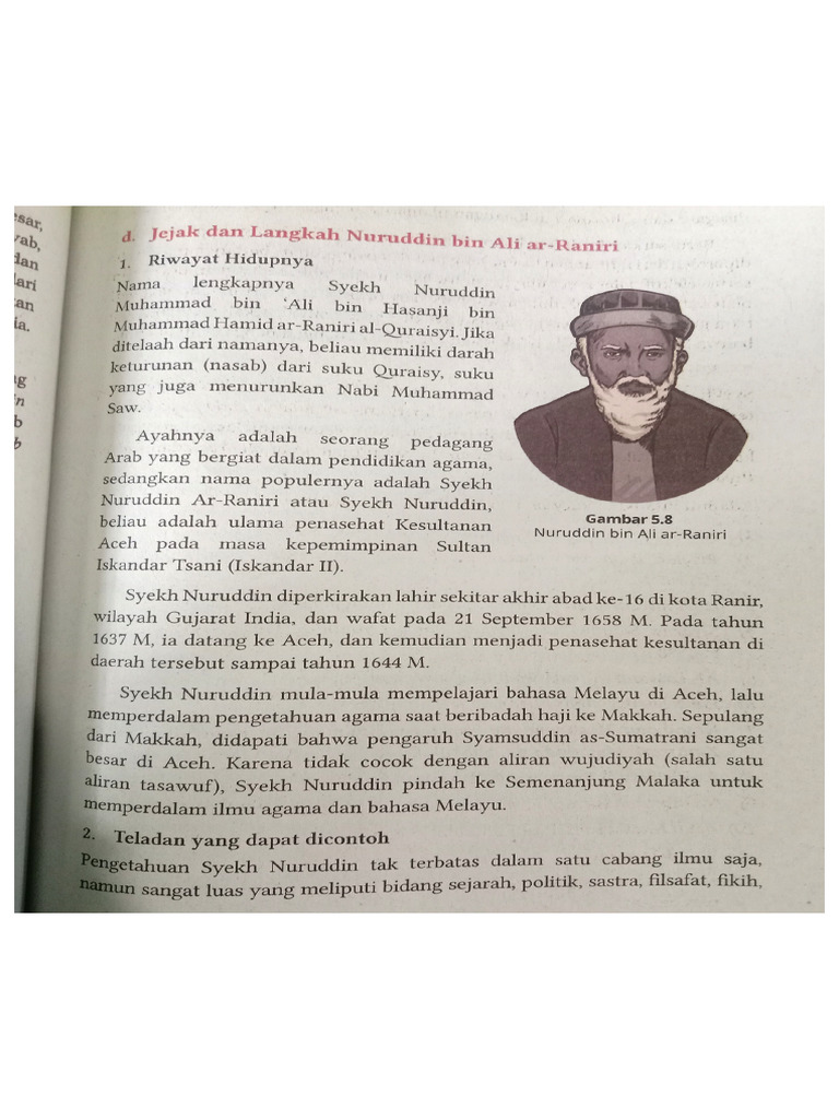 Materi Jejak Dan Langkah Nuruddin Bin Ali Ar-Raniri | PDF