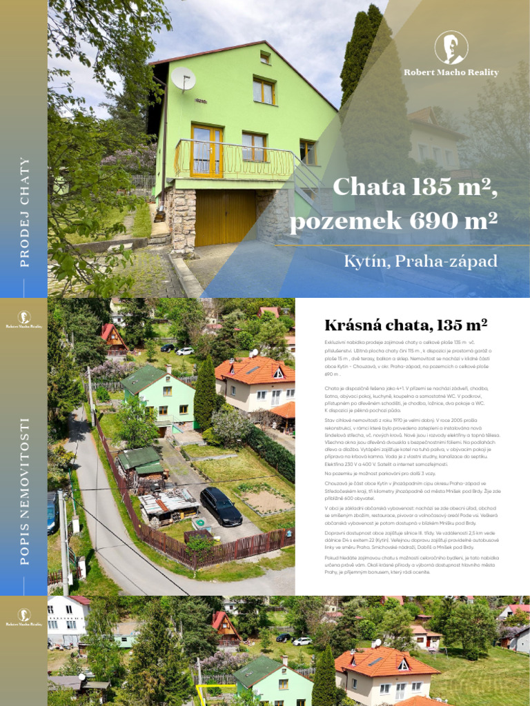 Robert Macho Reality Prezentace Chata Kytin | PDF