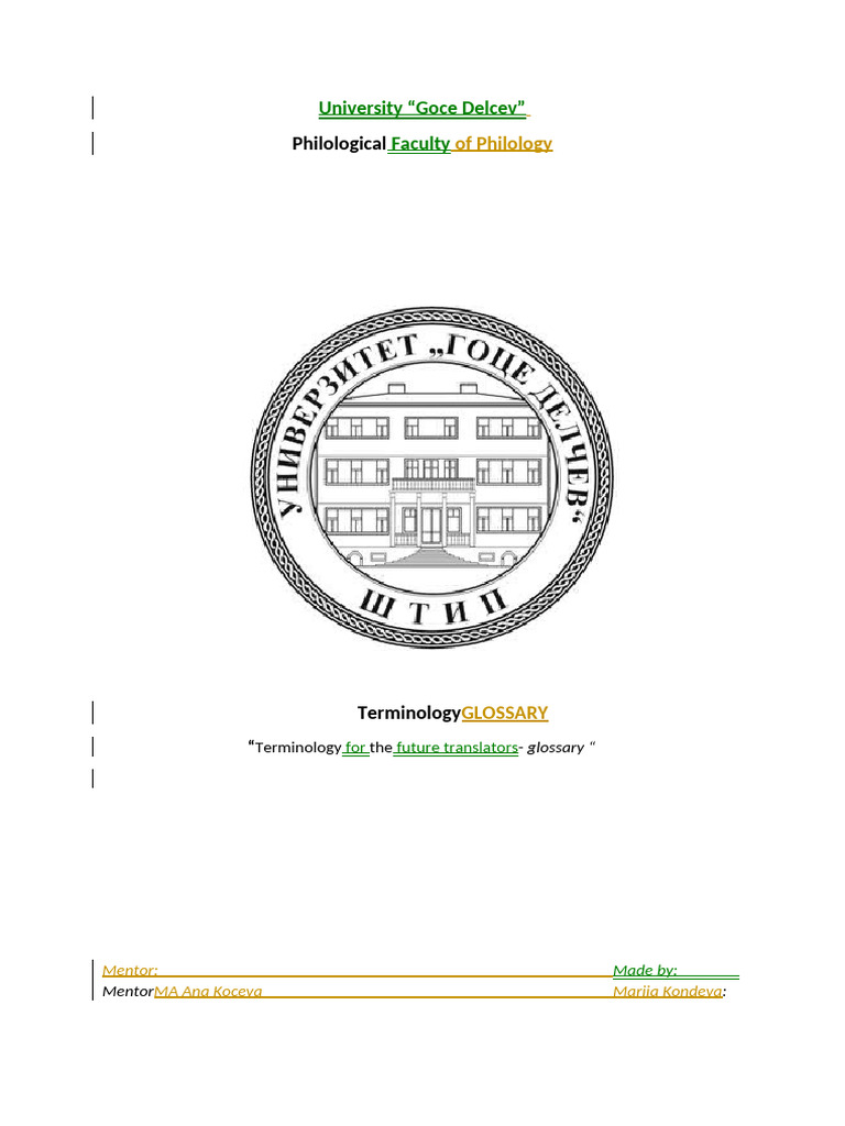 Translator Terminology Glossary | PDF | Loans | Debt