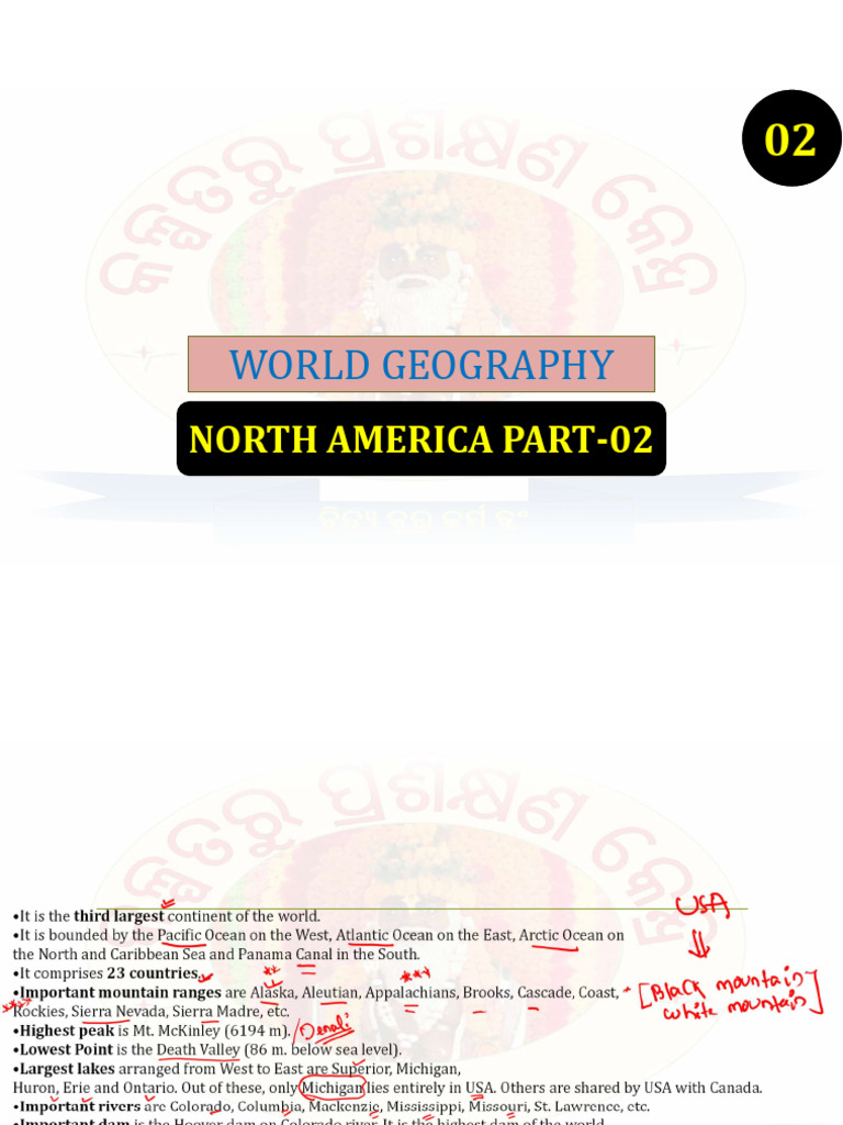 Class-02 World Geography North America Part-02 | PDF | North America ...
