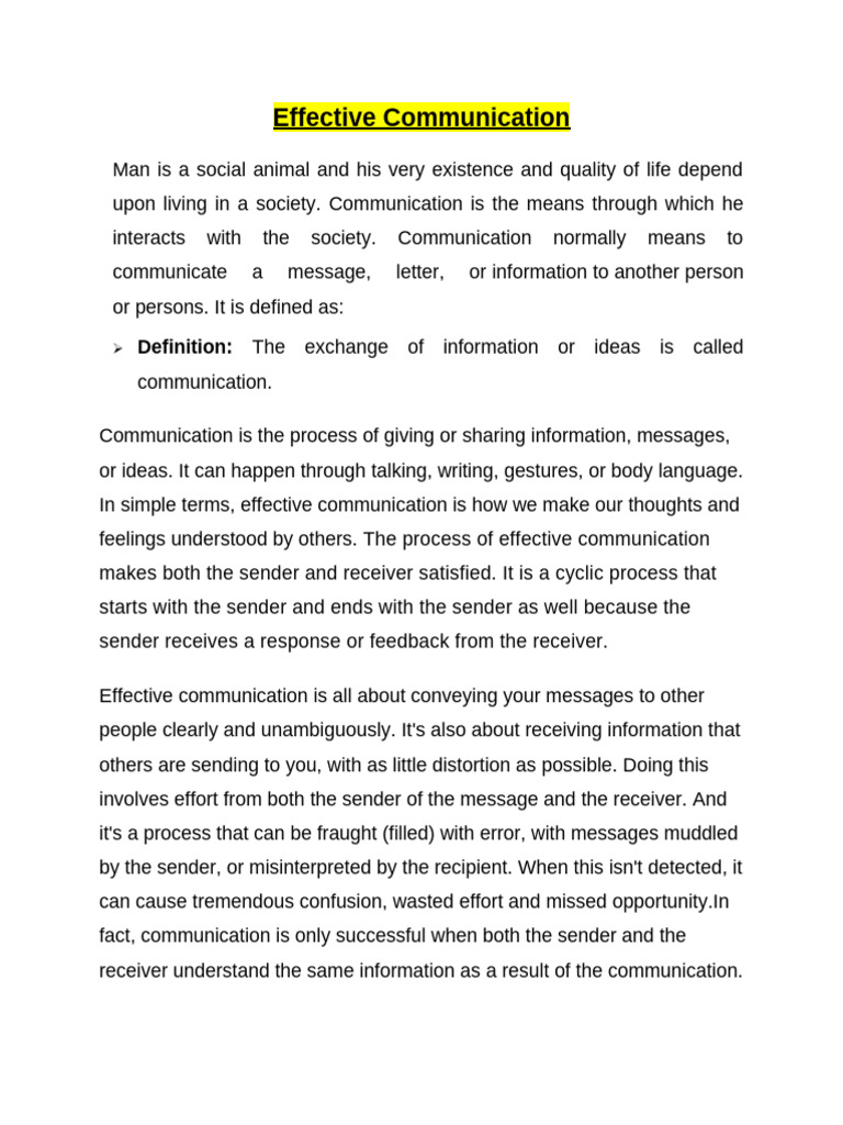 7 C'S, Purpose, and Problems of Communication | PDF | Communication ...