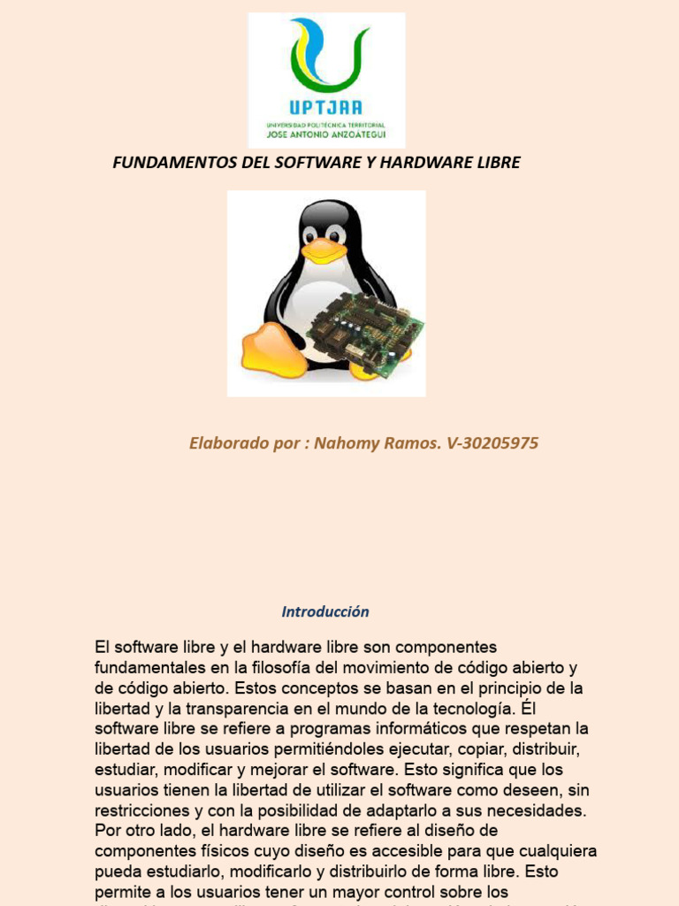 Unidad Iv. Software y Hardware Libre | PDF | Software libre | Hardware de la computadora