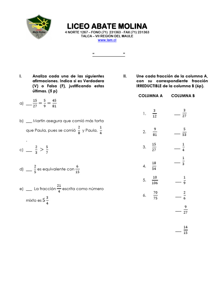 evalaucion formativa 7B | PDF