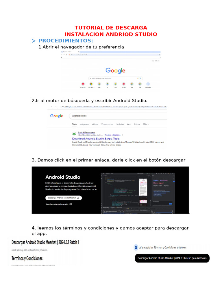 Tutorial de Descarga de Android Studio | PDF