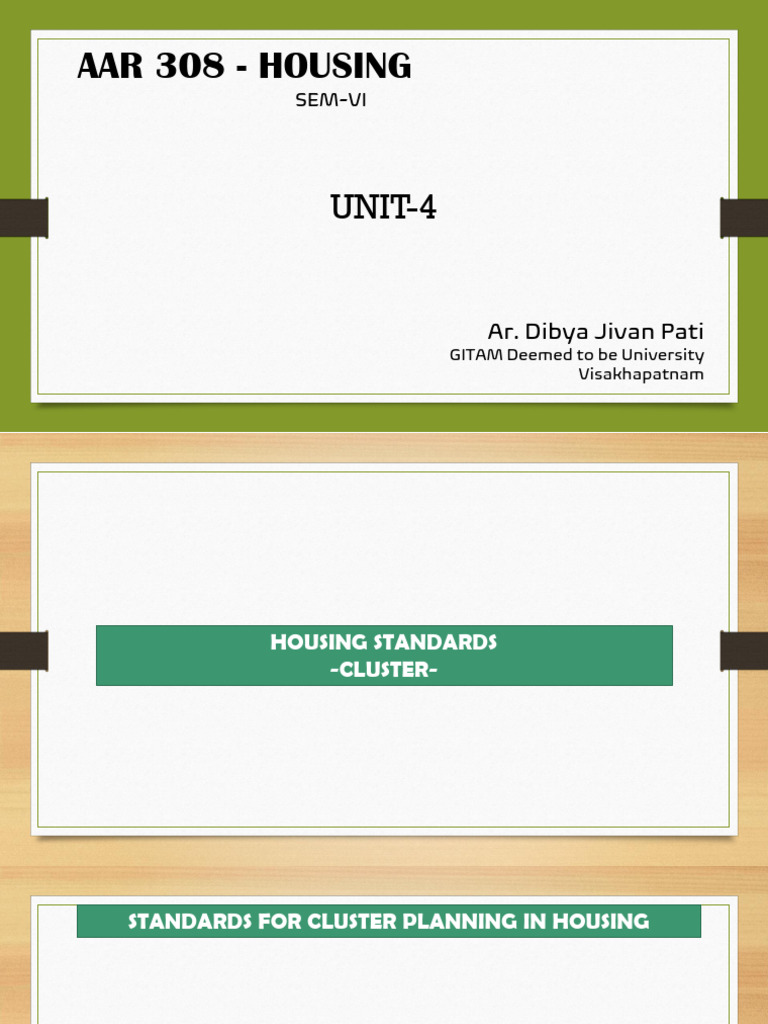 Cluster Housing Standards and Guidelines | PDF | Leasehold Estate ...