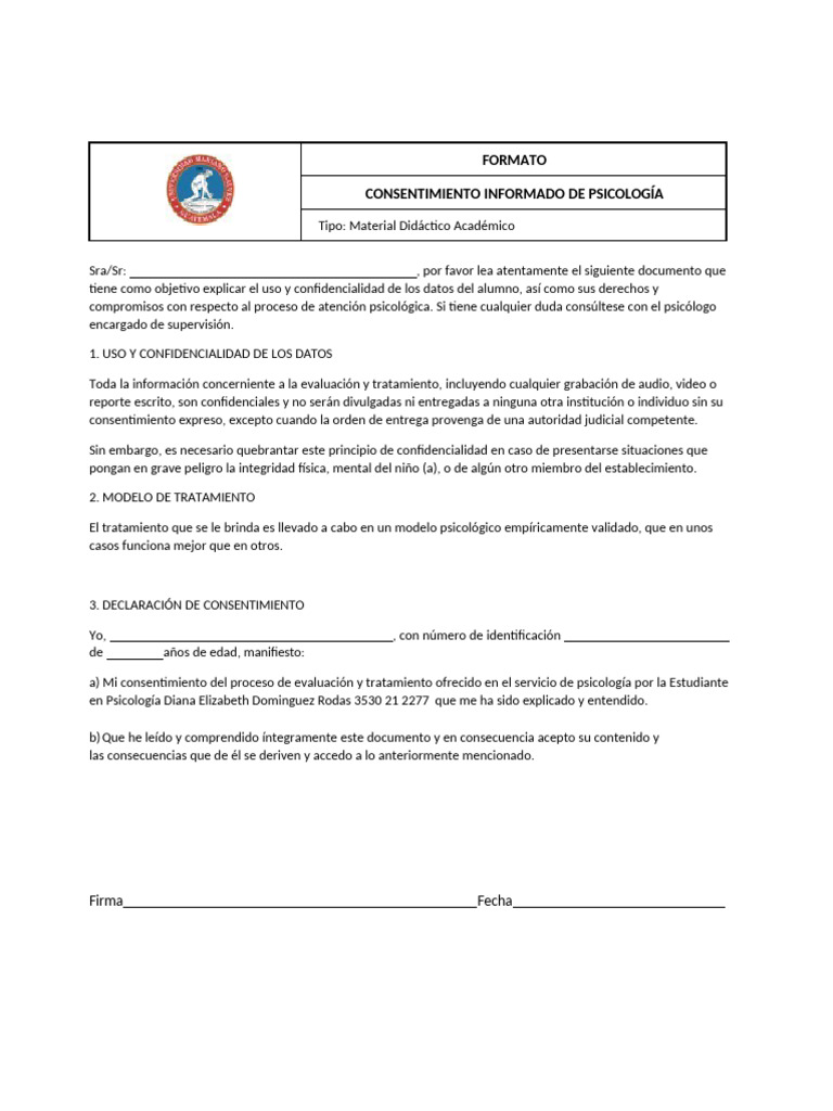 Consentimiento Informado | PDF