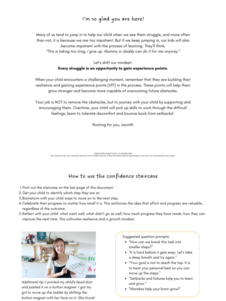 Confidence Staircase Printable | PDF | Psychological Resilience | Mindset