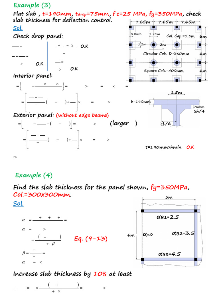 Slab Thickness and Deflection Control Guide | PDF | Mechanical ...