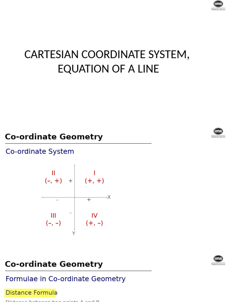 QA 2.3 (Co Ordinate Geometry) | PDF | Analytic Geometry | Line (Geometry)