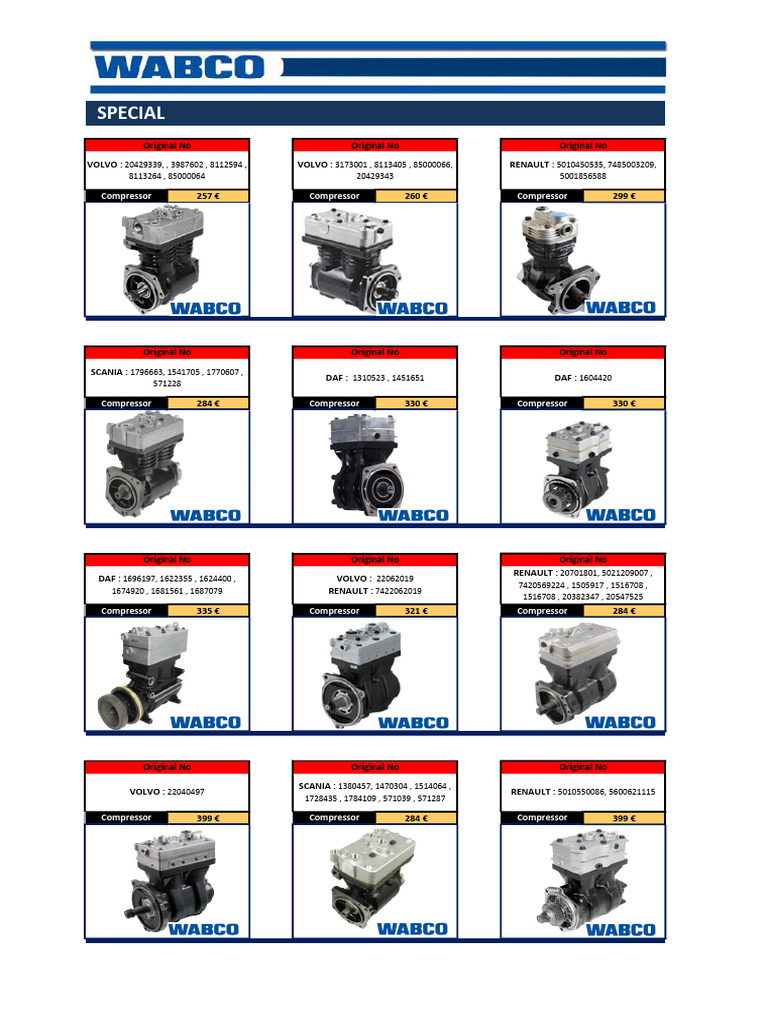 3. Wabco Compressor | PDF