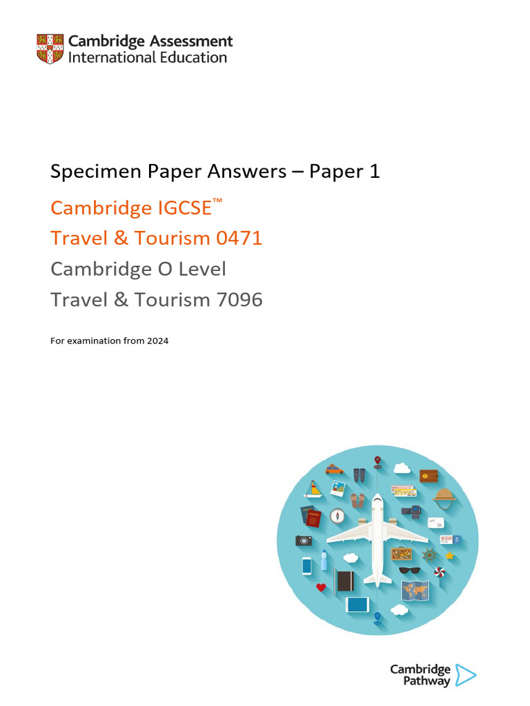 0471 - Examiners Report - P1 (For - Examination - From - 2024) | PDF | Tourism | Evaluation