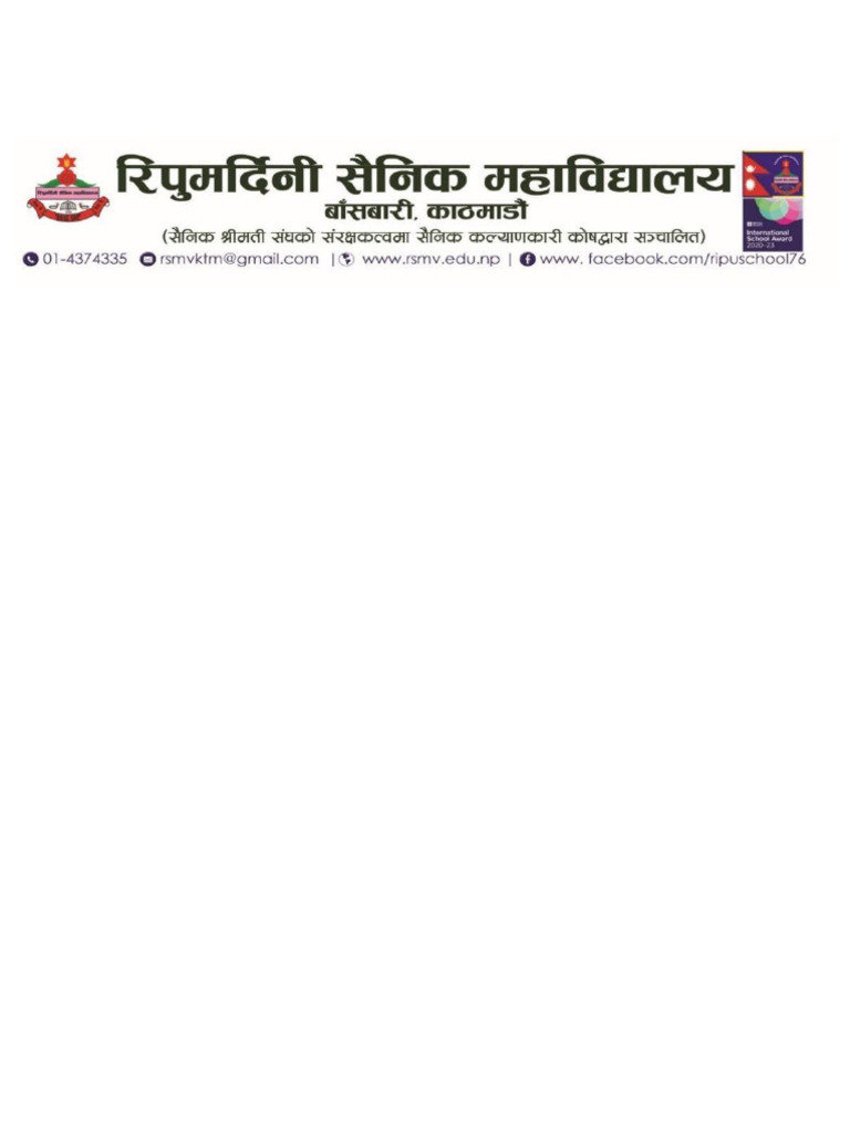 ripumardini sainik project pdf nepali | PDF