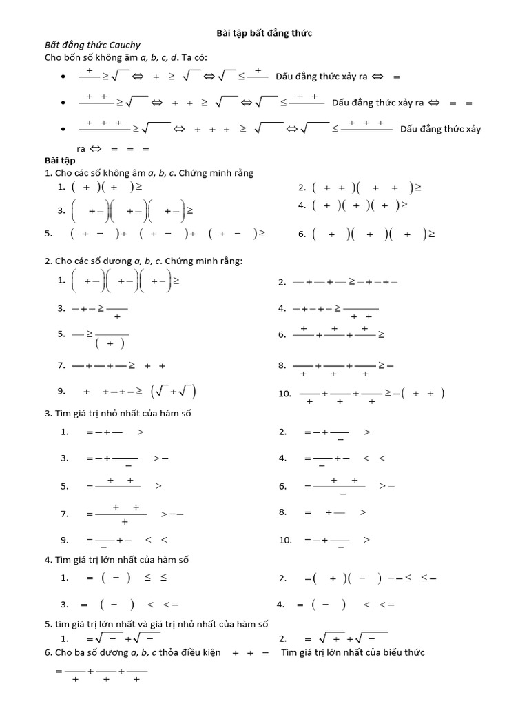 Bai Tap Bat Dang Thuc | PDF