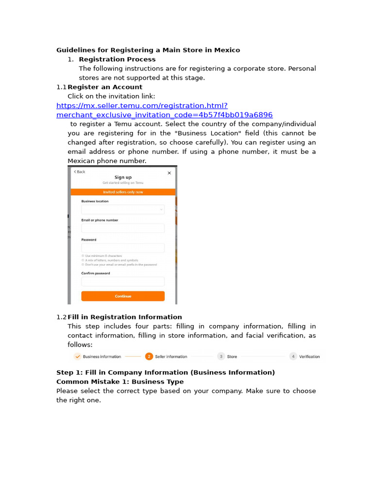 Guidelines For Completing The Mexican Registration | PDF