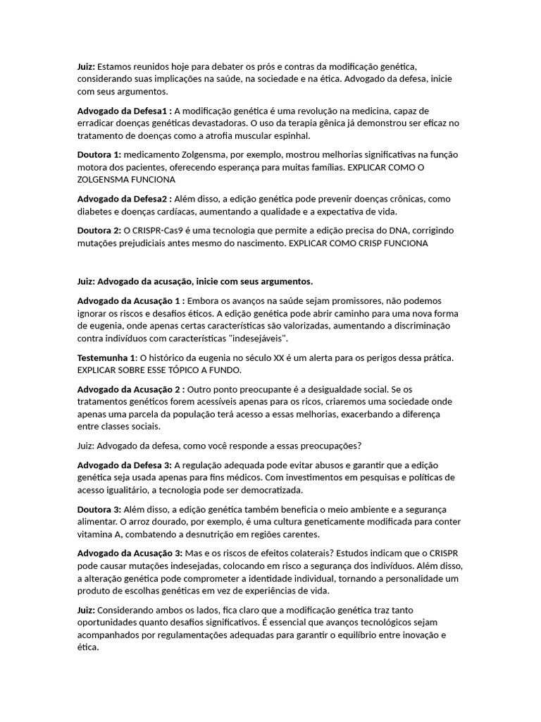 TEATRINHO MOD.GENETIC | PDF | Genética | Engenharia Genética