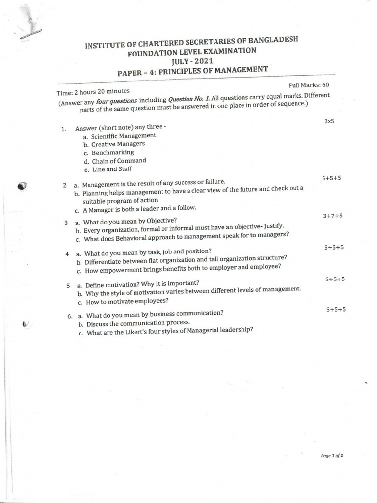 Principles of Management | PDF
