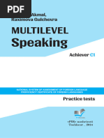 Multilevel Speaking Mock Tests Overview | PDF | Communication | Human ...
