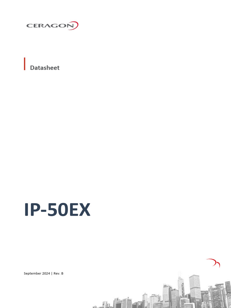 Ceragon IP-50EX Datasheet Rev B | PDF | Ethernet | Computer Network