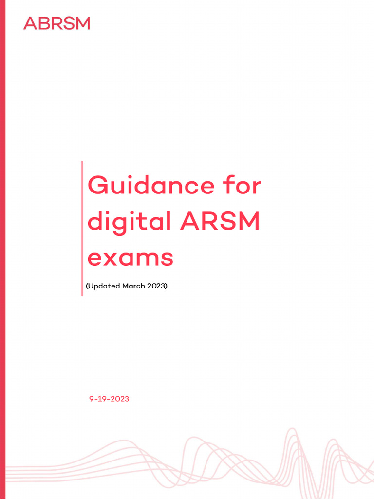 ABRSM Guidance for Digital ARSM Exams | PDF
