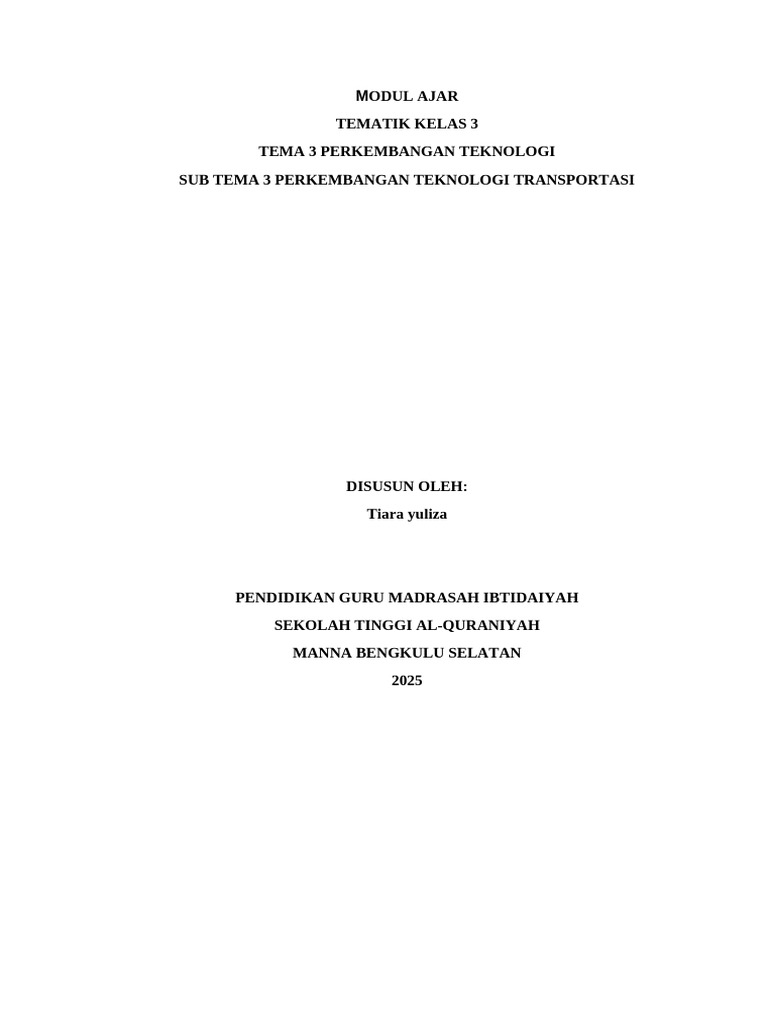 Modul Ajar Tiara | PDF