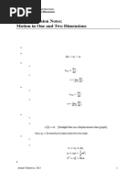 Motion in One Dimension Worksheet 1 | PDF | Acceleration | Velocity