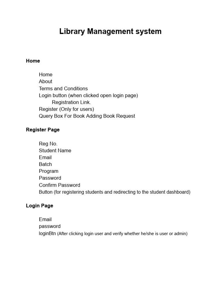 Library Management System - Documentation | PDF