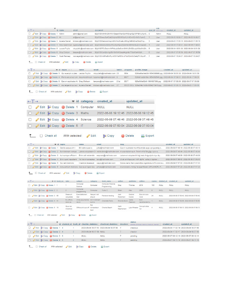 Database Tables Ss | PDF