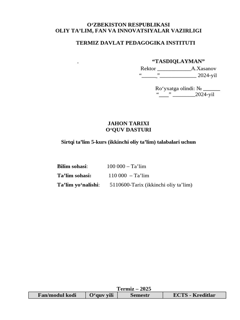 Jahon_tarixi_5_kurs_ikkinchi_oliy_ta'lim_o'quv_dastur (5) | PDF