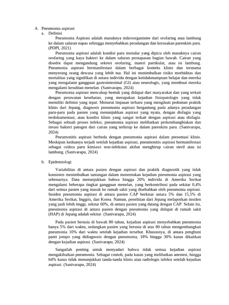 Pneumonia Aspirasi Dan TB Paru | PDF